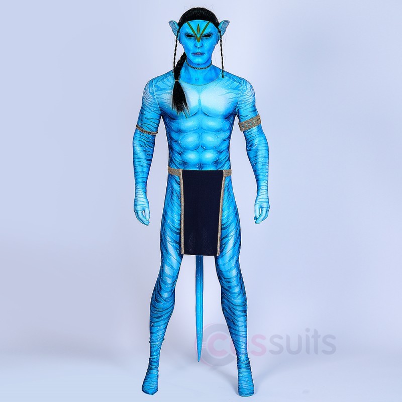 Avatar 2 Cosplay Costumes Jake Sully Blue Cosplay Suits - CosSuits
