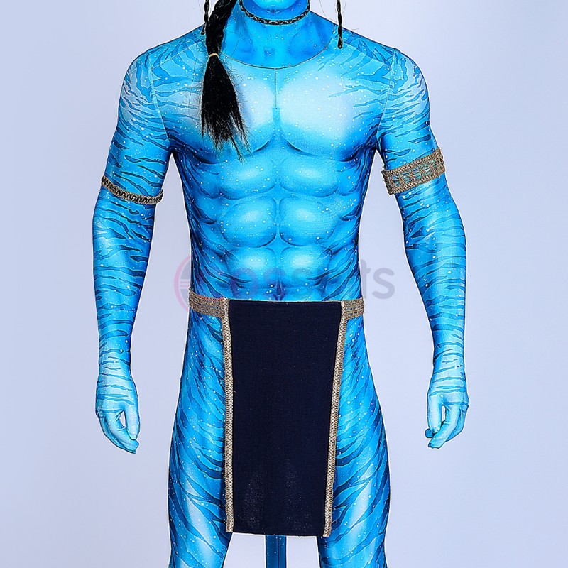 Avatar 2 Cosplay Costumes Jake Sully Blue Cosplay Suits - CosSuits
