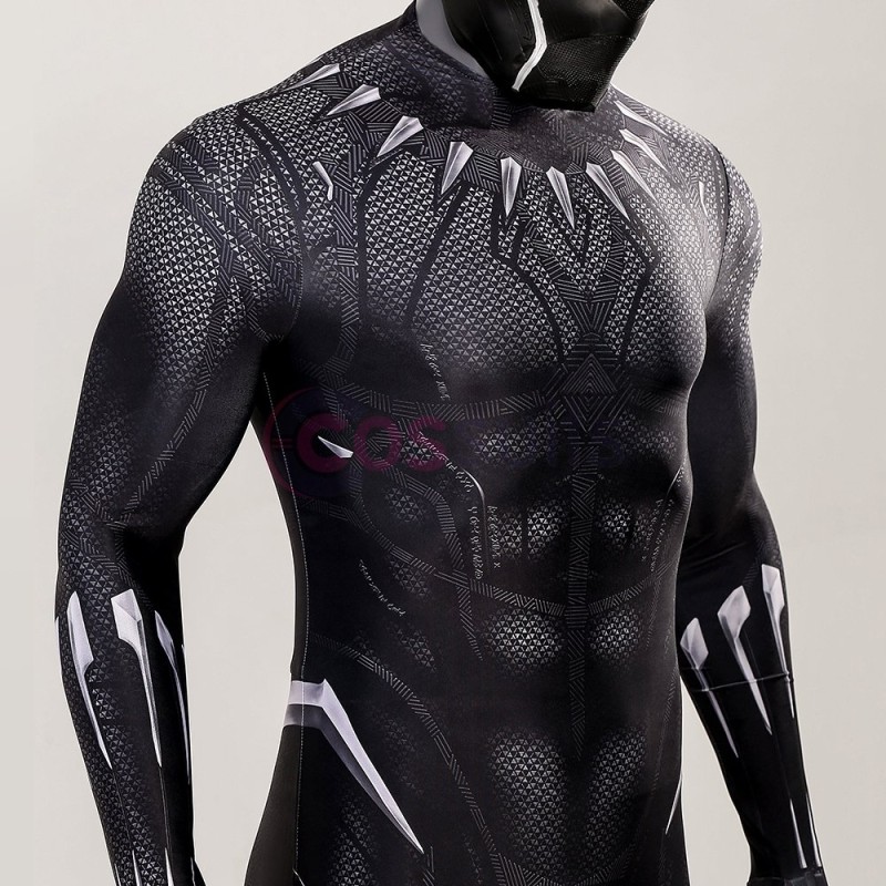 Black Panther Wakanda Forever Black Jumpsuit Cosplay Costume - CosSuits