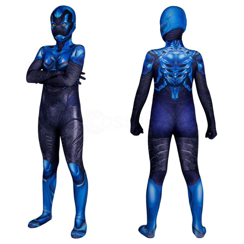 Kids Blue Beetle Cosplay Costumes Jaime Reyes Cosplay Suit - CosSuits