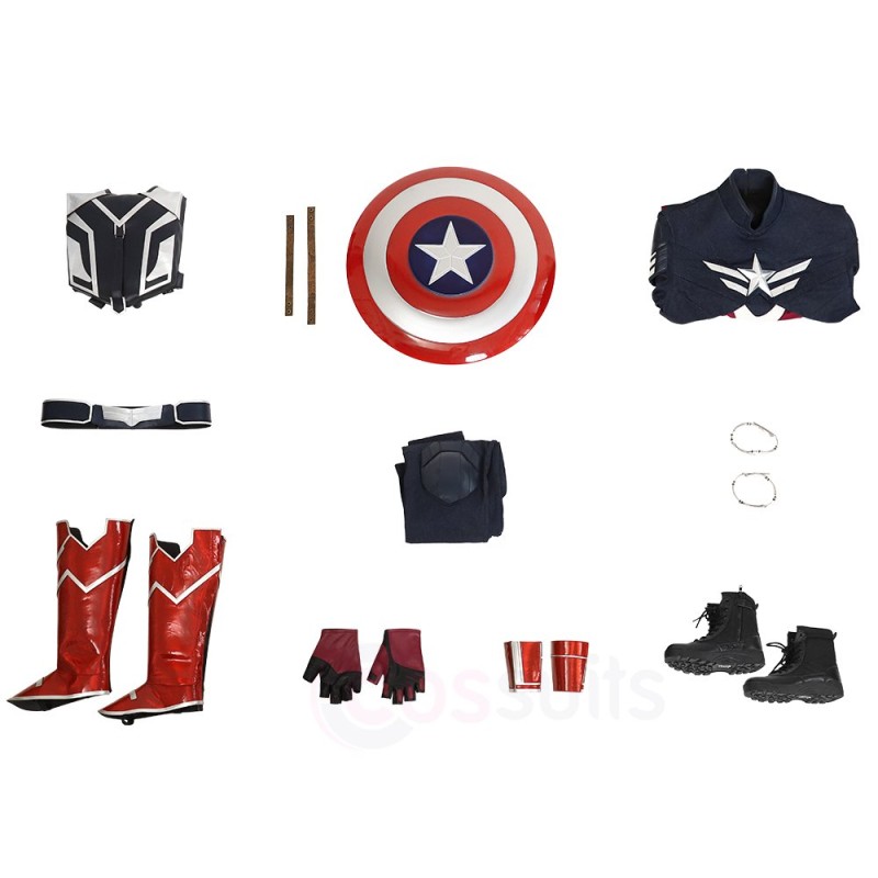 Sam Wilson Captain America Brave New World Cosplay Costumes - CosSuits