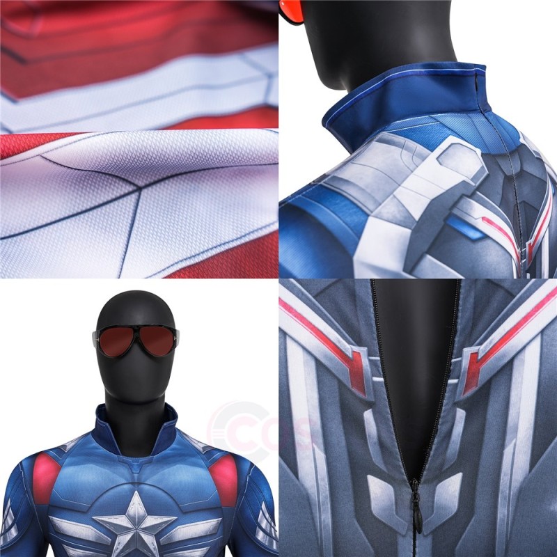 Sam Wilson Captain America Brave New World Cosplay Costume - CosSuits
