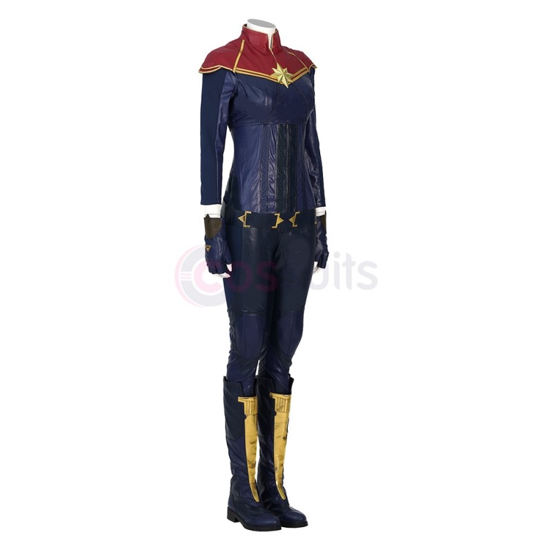 2022 New Captain Marvel Carol Danvers Blue Cosplay Costume - CosSuits