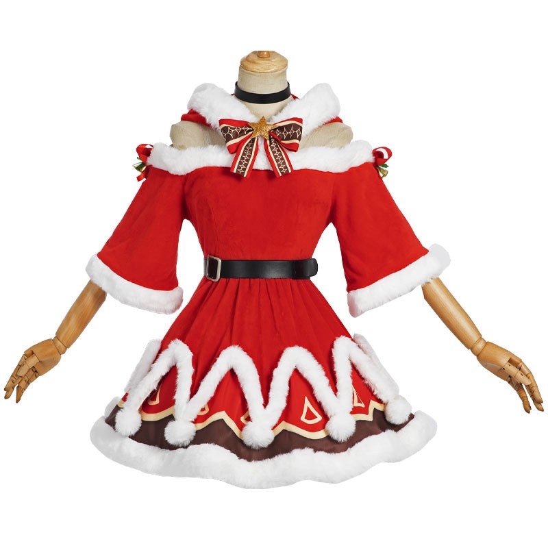 Genshin Impact Christmas Barbara Cosplay Costume for Game Lovers - CosSuits