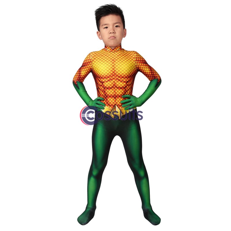 Kids Arthur Curry Cosplay Jumpsuit for Halloween Children Costumes ...