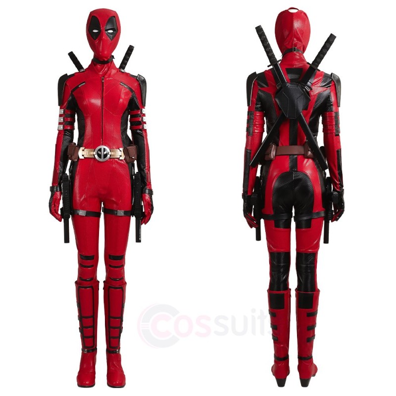 Lady Deadpool Cosplay Costume Female Deadpool and Wolverine Outfit ...