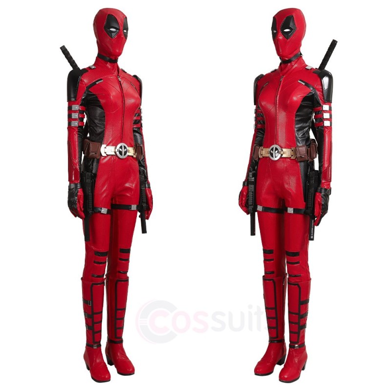 Lady Deadpool Cosplay Costume Female Deadpool and Wolverine Outfit ...