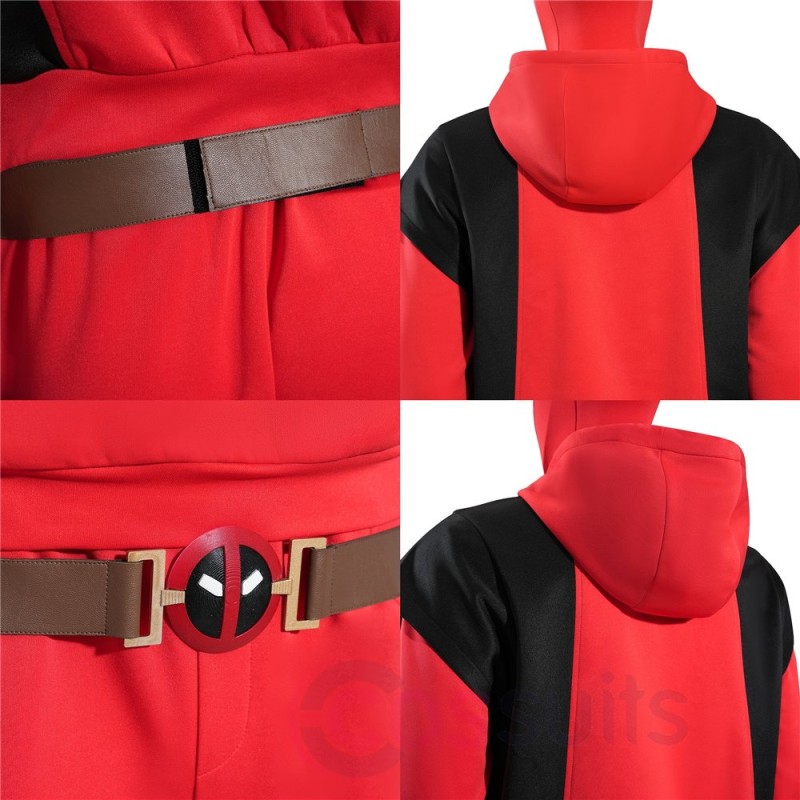 Deadpool 3 Wade Winston Red Hoodies Cosplay Costumes - CosSuits