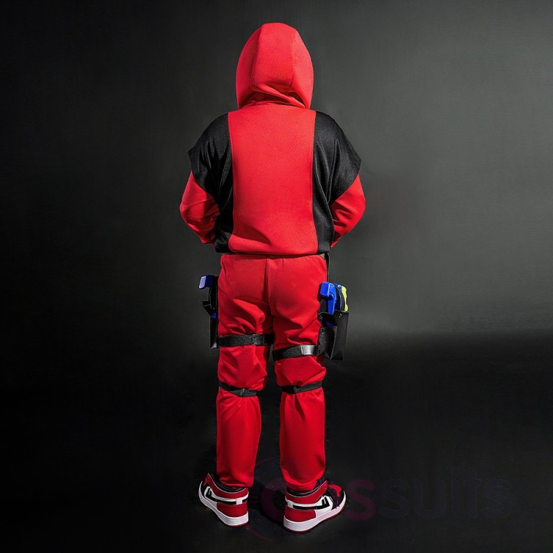 Kids Deadpool 3 Cosplay Costume Wade Winston Hoodies - CosSuits