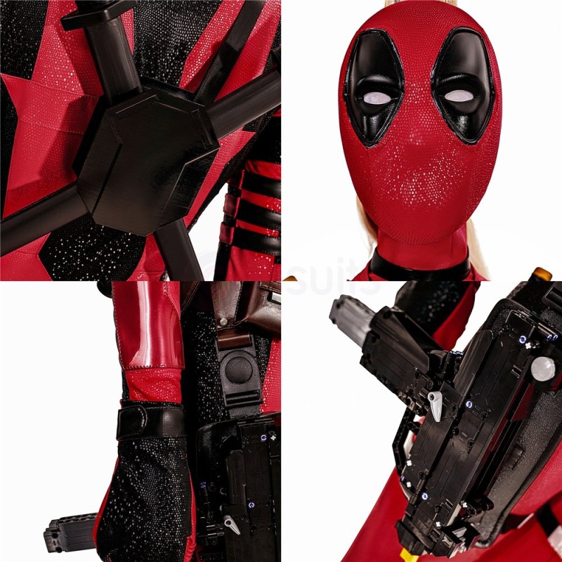 2024 Lady Deadpool Cosplay Costume Deadpool Wolverine Halloween Cosplay ...