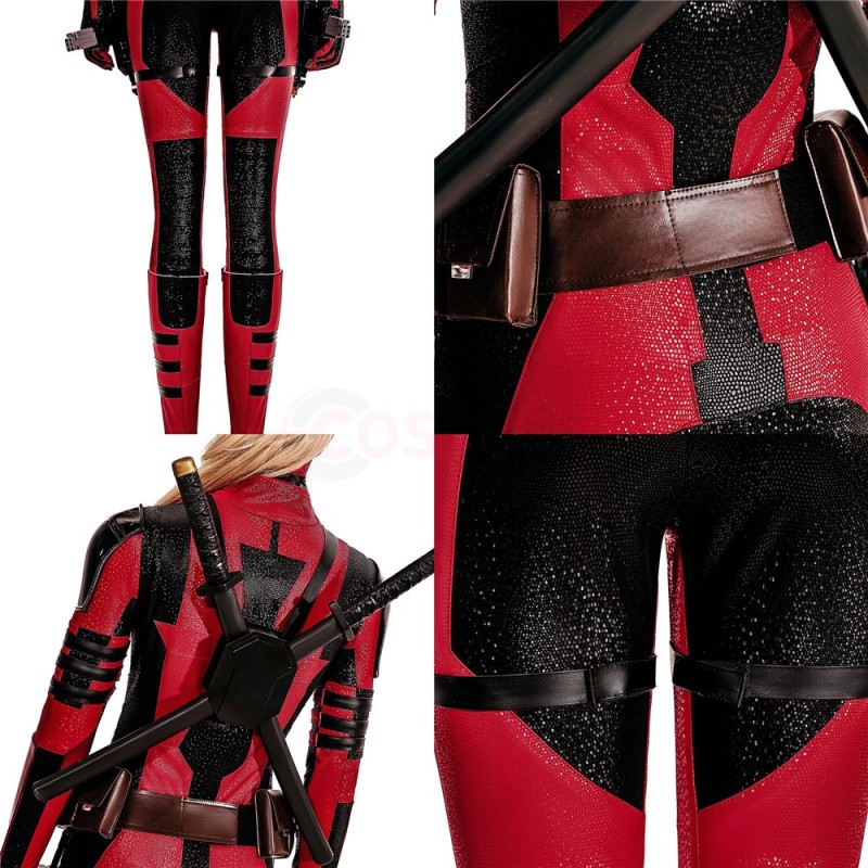 2024 Lady Deadpool Cosplay Costume Deadpool Wolverine Halloween Cosplay ...