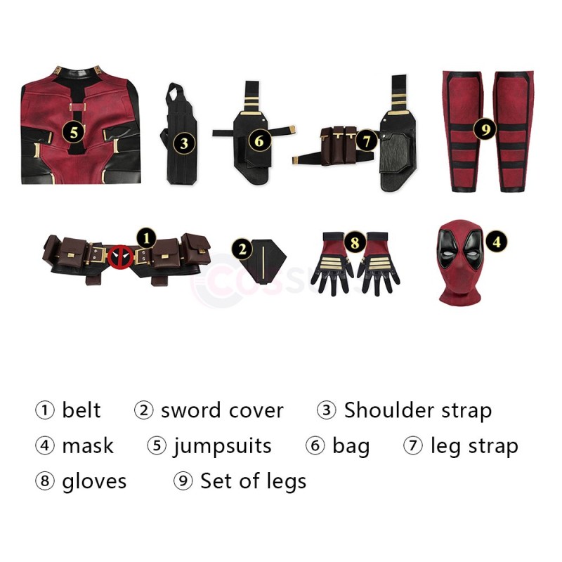Women Deadpool 3 Cosplay Costume Wade Wilson Cosplay Suits - CosSuits