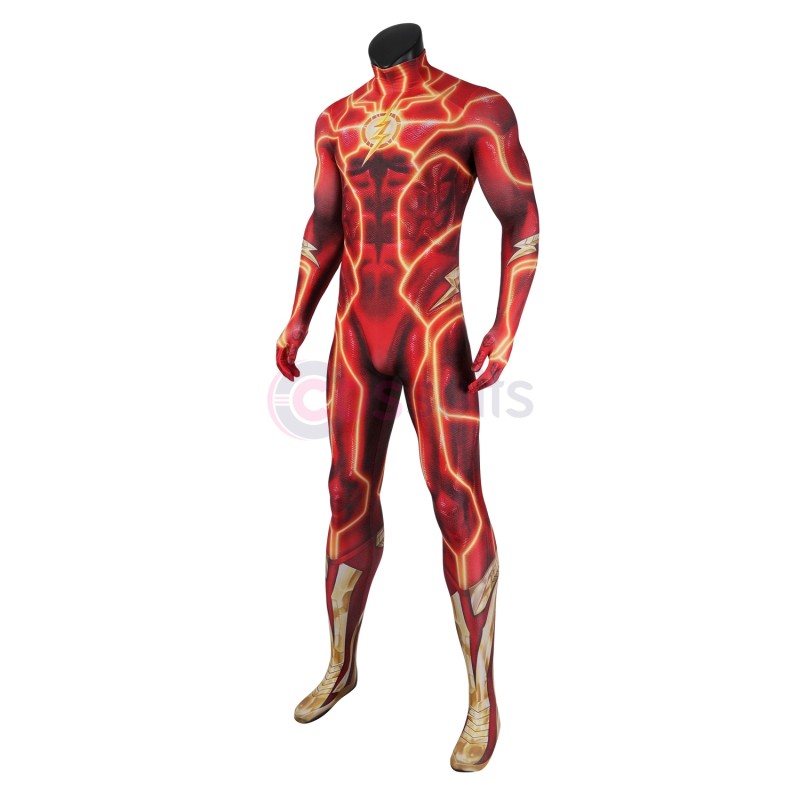 Flashpoint Cosplay Costumes TF 2023 Barry Allen Red Jumpsuit - CosSuits