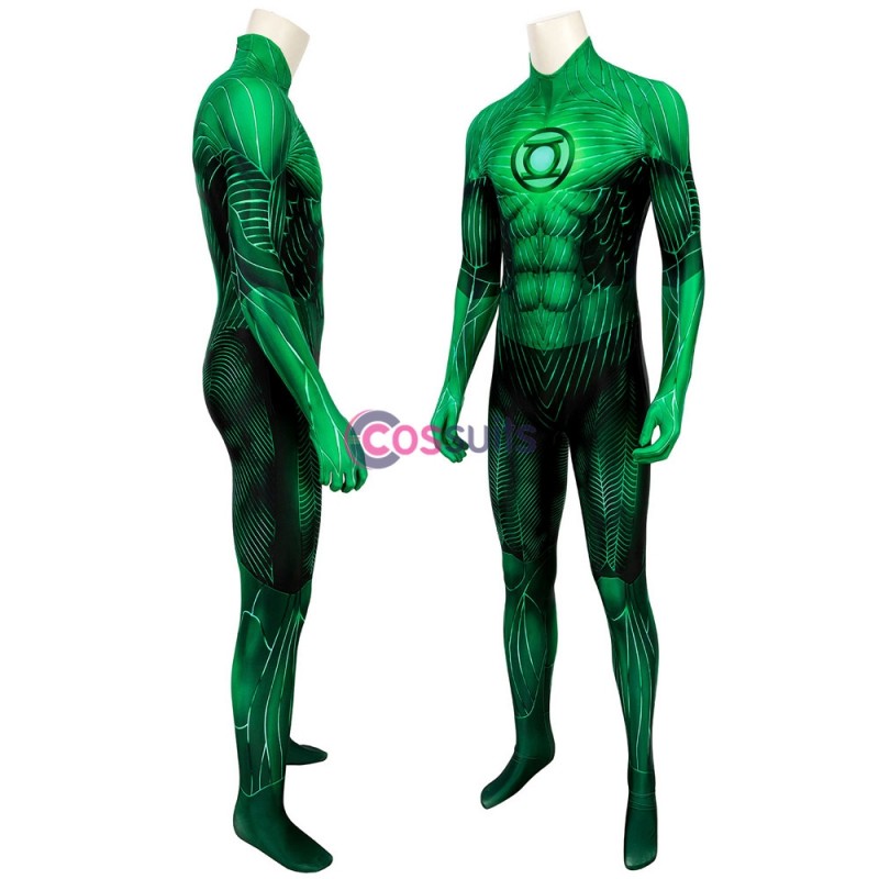 Jordan Green Costume Hal Jordan Cosplay Jumpsuit - CosSuits