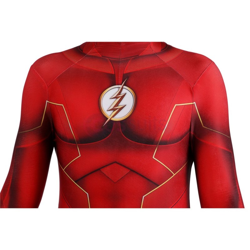 Kids TF season 8 Barry Allen Cosplay Jumpsuit - CosSuits
