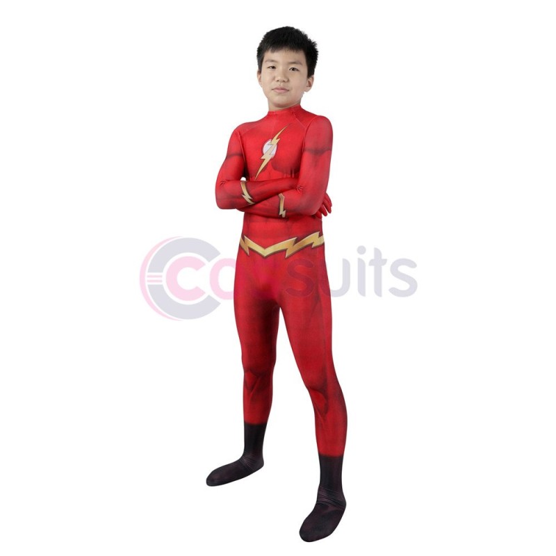 TF Season 8 Jay Garrick Cosplay Costume For Kids - CosSuits