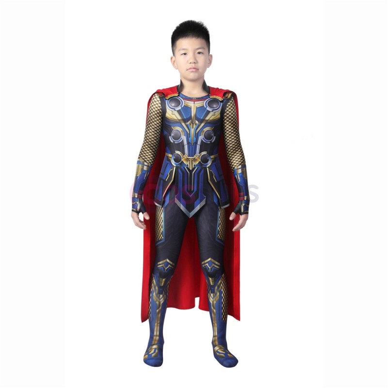 Kids Thor Love And Thunder Cosplay Costume Thor Spandex Printed Suit ...