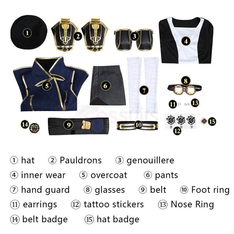 Arcane League of Legends vi Cosplay Costume For Halloween - CosSuits