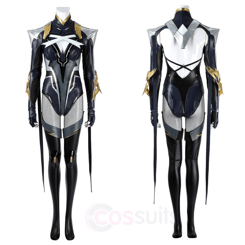 Deluxe Marvel Rivals Storm Cosplay Costume Black Superhero Halloween ...