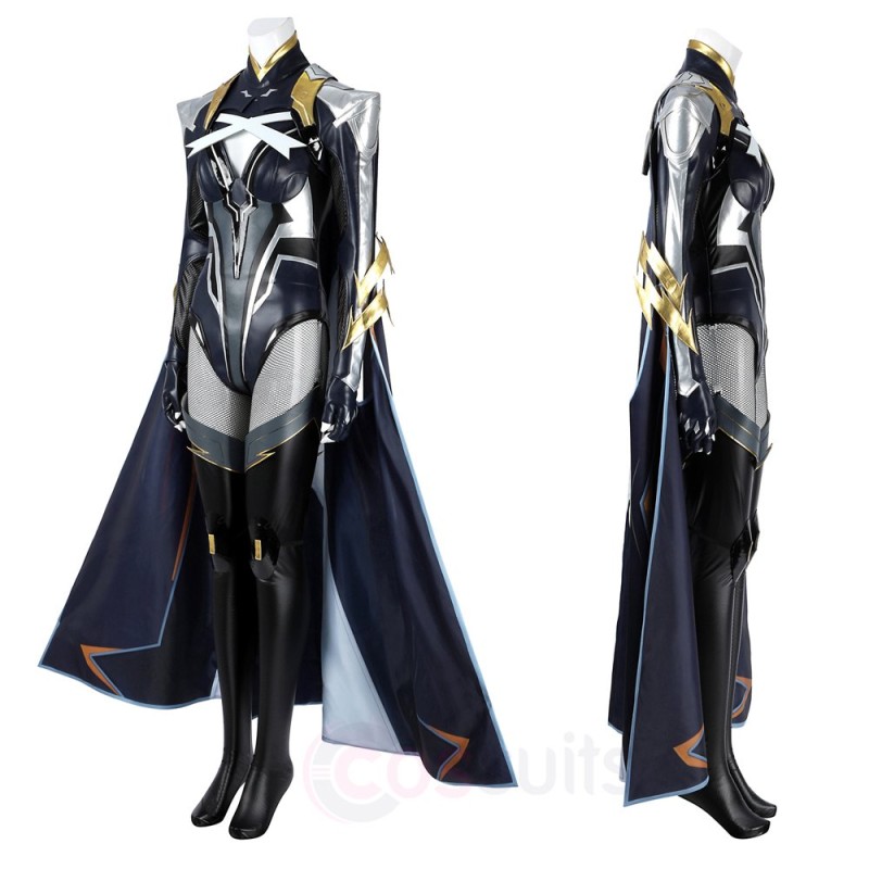 Deluxe Marvel Rivals Storm Cosplay Costume Black Superhero Halloween ...
