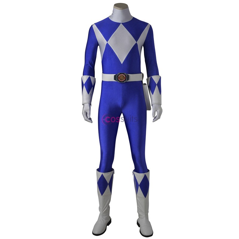 Mighty Morphin Power Rangers Billy Cranston Blue Ranger Cosplay Costume ...