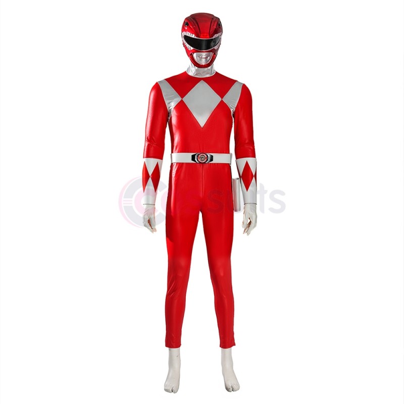 Red Power Rangers Cosplay Costume Jason Lee Scott Cosplay Suit - CosSuits