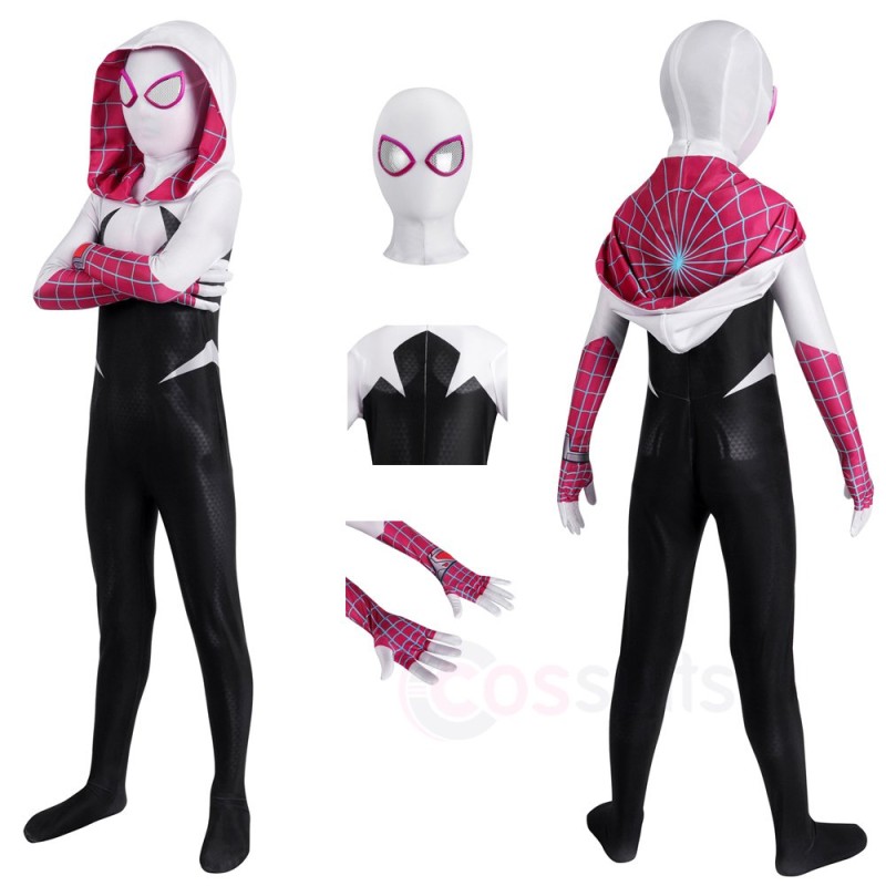 Ready To Ship - Kids Girls Gwen Stacy Cosplay Costume Spider-Man ...