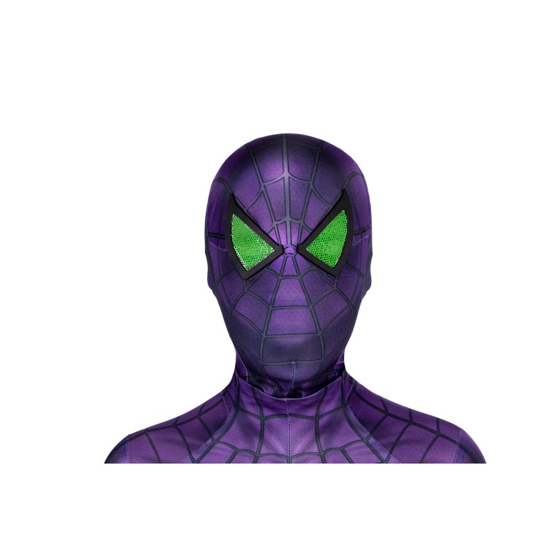 Spider-Man Cosplay Costumes Miles Morales Purple Cosplay Suit - CosSuits