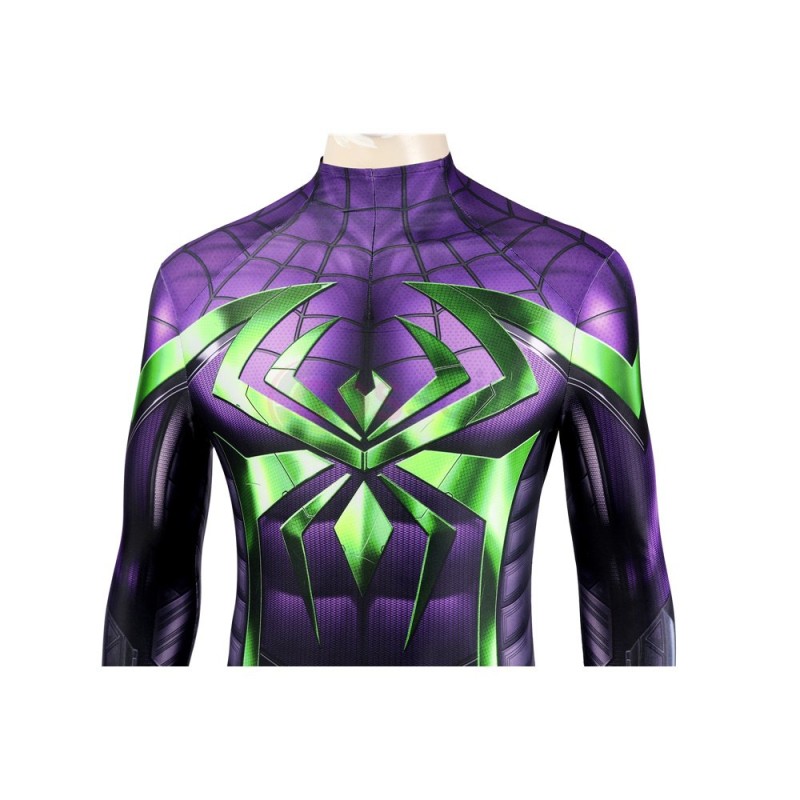 Marvel Spider-Man Miles Morales Costumes Purple Reign Cosplay Suit ...