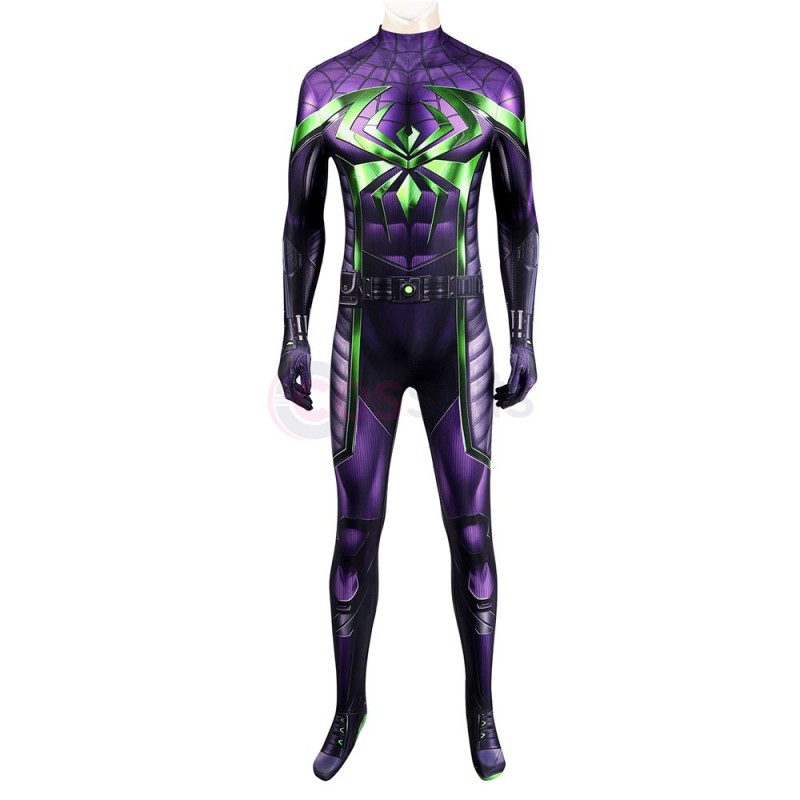 Marvel Spider-Man Miles Morales Costumes Purple Reign Cosplay Suit ...