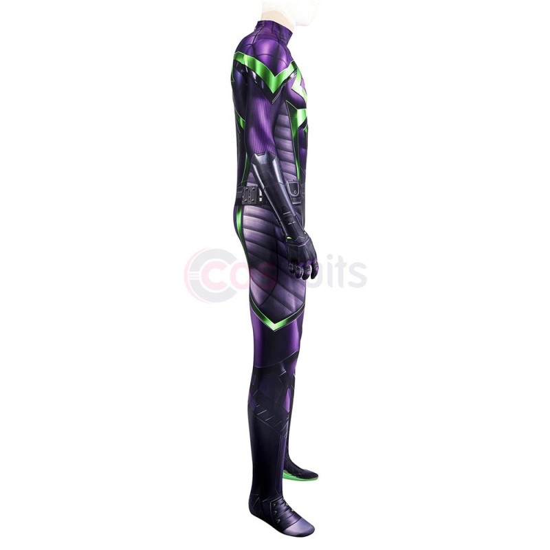 Marvel Spider-Man Miles Morales Costumes Purple Reign Cosplay Suit ...