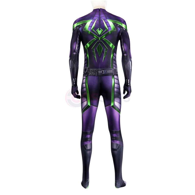 Marvel Spider-Man Miles Morales Costumes Purple Reign Cosplay Suit ...