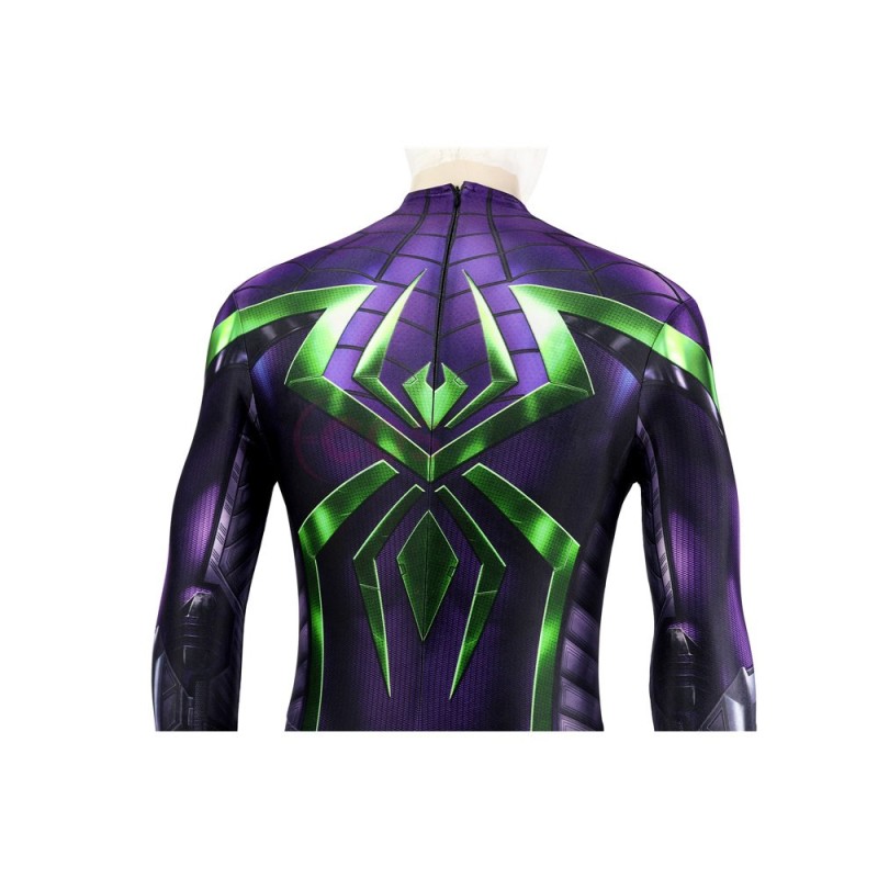 Marvel Spider-Man Miles Morales Costumes Purple Reign Cosplay Suit ...