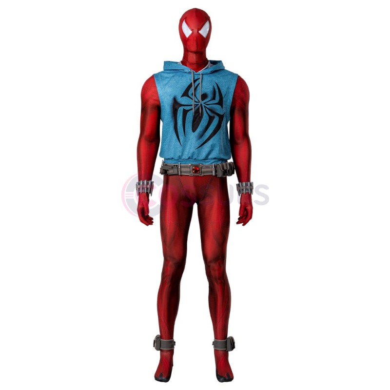 Spider-Man Across The Spider-Verse Scarlet Spider Cosplay Costume For ...