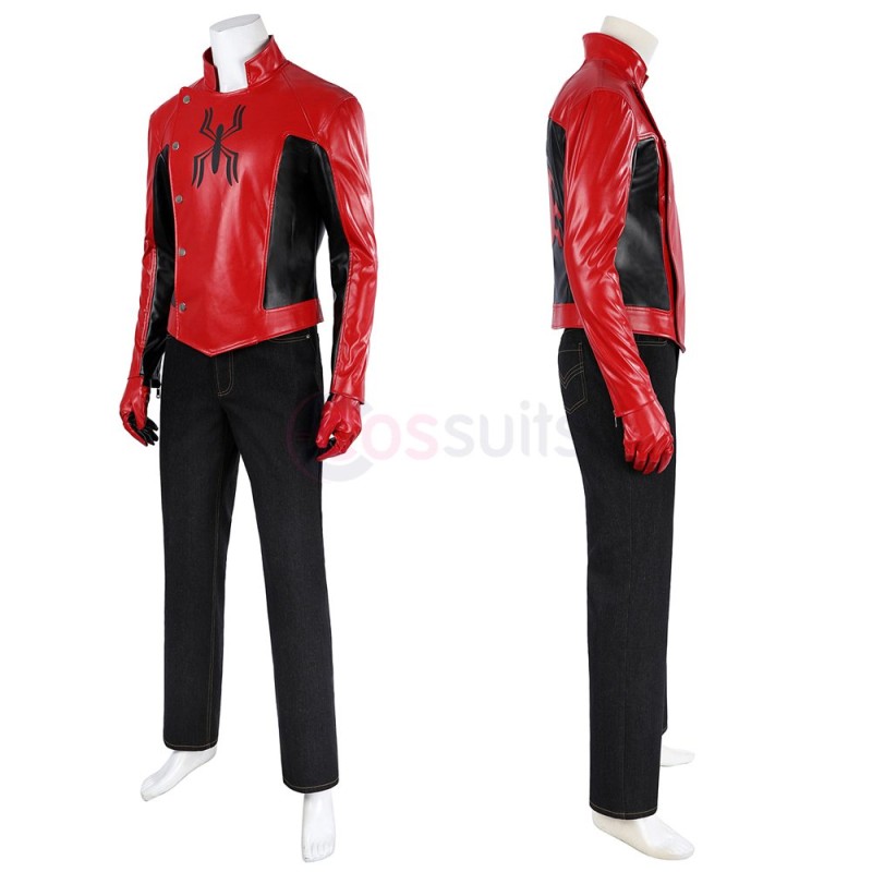 Spider Man 2 Last Stand Cosplay Costumes Red Leather Jacket Cosplay ...