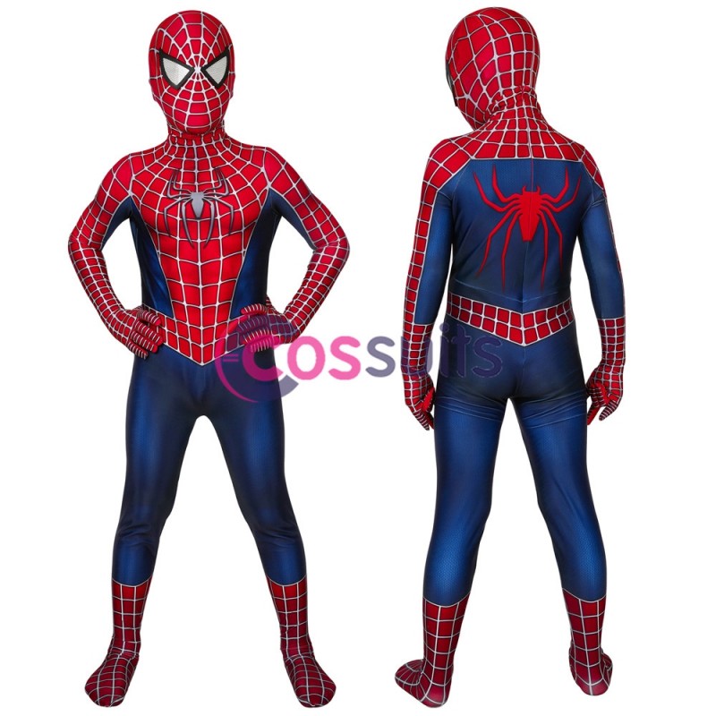 Spider-man Kids Suits Spiderman 2 Tobey Maguire Jumpsuit Cosplay ...