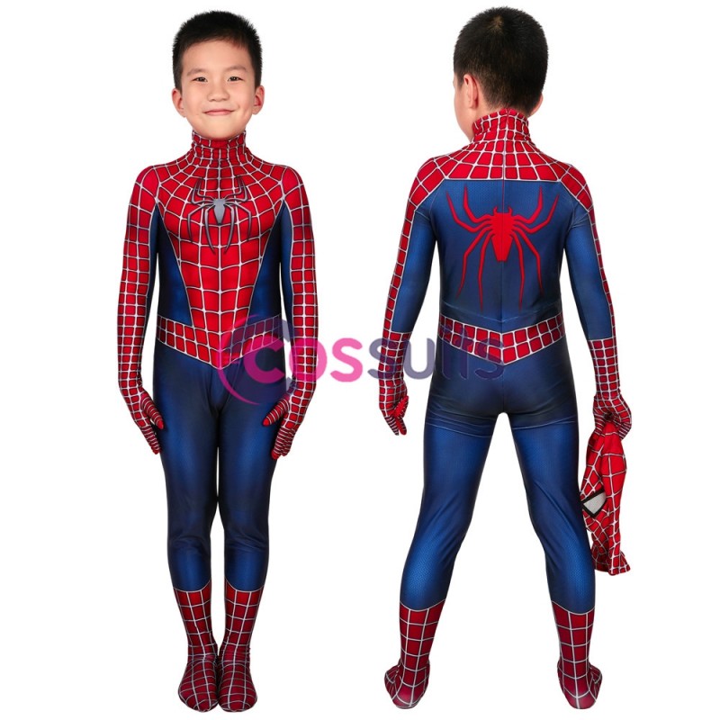 Spider-man Kids Suits Spiderman 2 Tobey Maguire Jumpsuit Cosplay ...