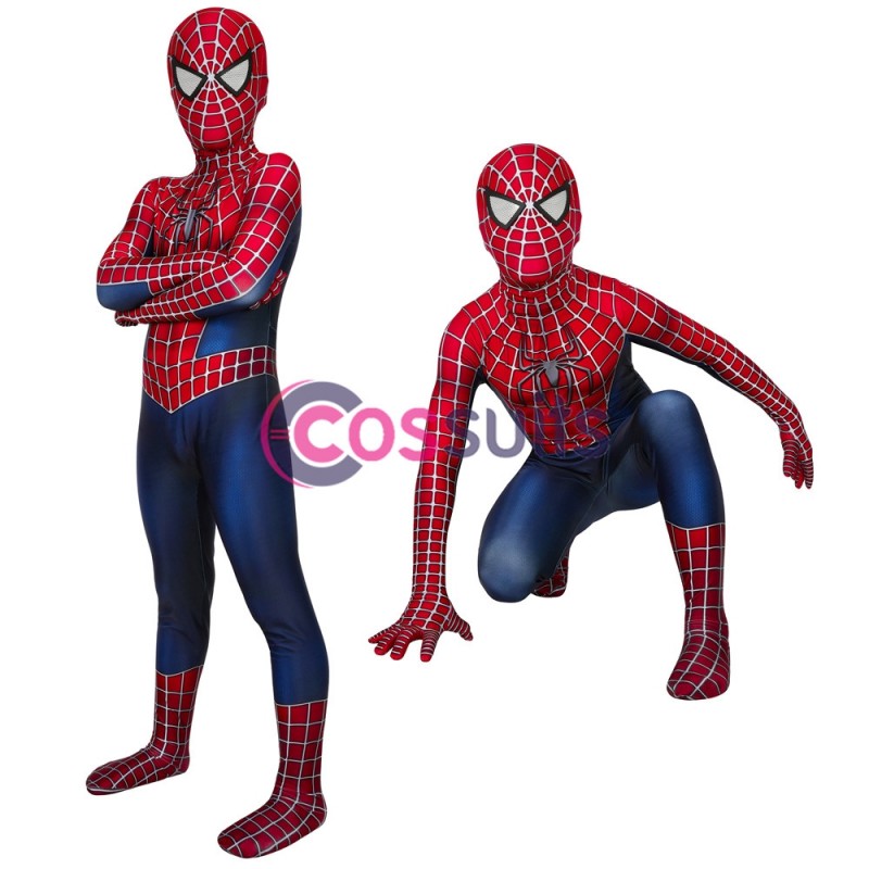 Spider-man Kids Suits Spiderman 2 Tobey Maguire Jumpsuit Cosplay ...