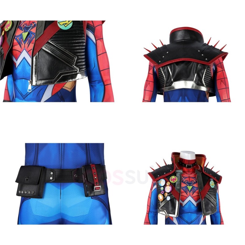 Deluxe Marvel Rivals Spider-Punk 2099 Spiderman Cosplay Costume with ...