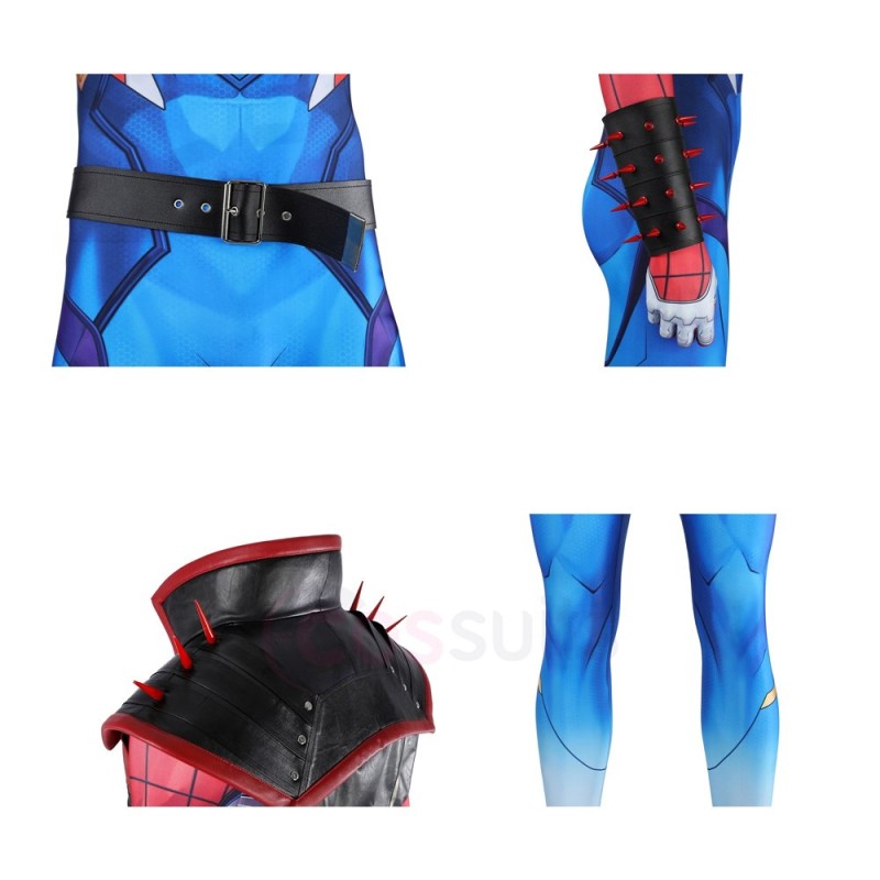 Deluxe Marvel Rivals Spider-Punk 2099 Spiderman Cosplay Costume with ...