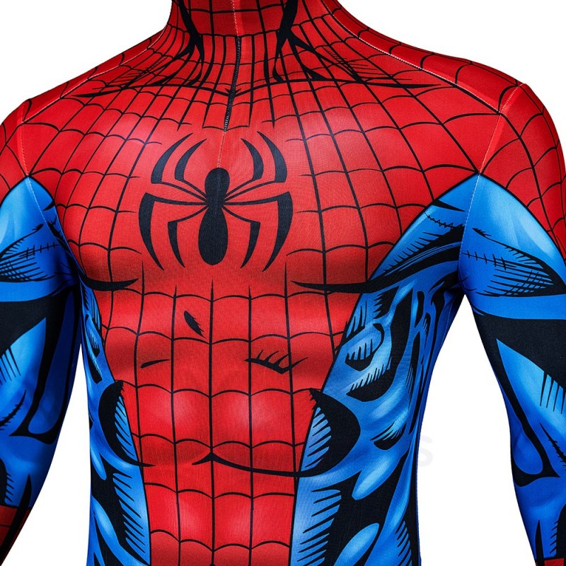 Comic Style Spider-Man Cosplay Costume HQ Printed Suit For Halloween ...
