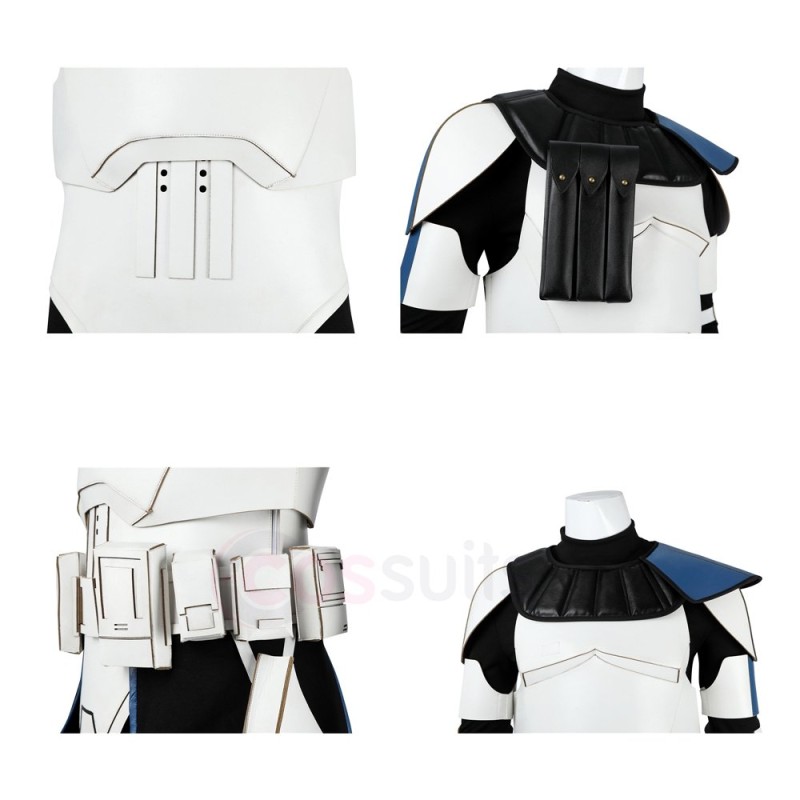 Star Wars The Clone Wars Captain Rex Cosplay Costume Full Halloween ...
