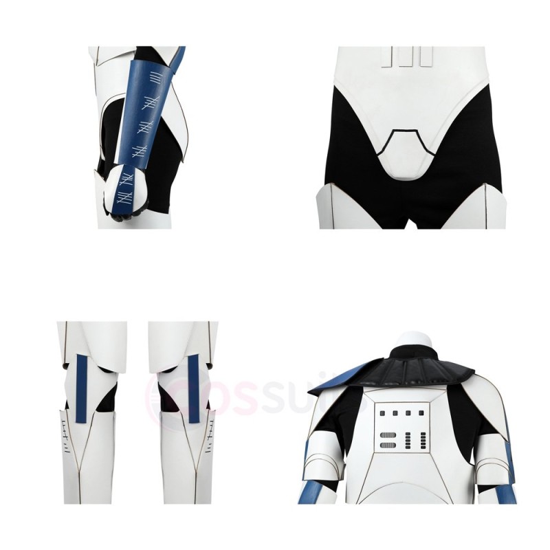 Star Wars The Clone Wars Captain Rex Cosplay Costume Full Halloween ...
