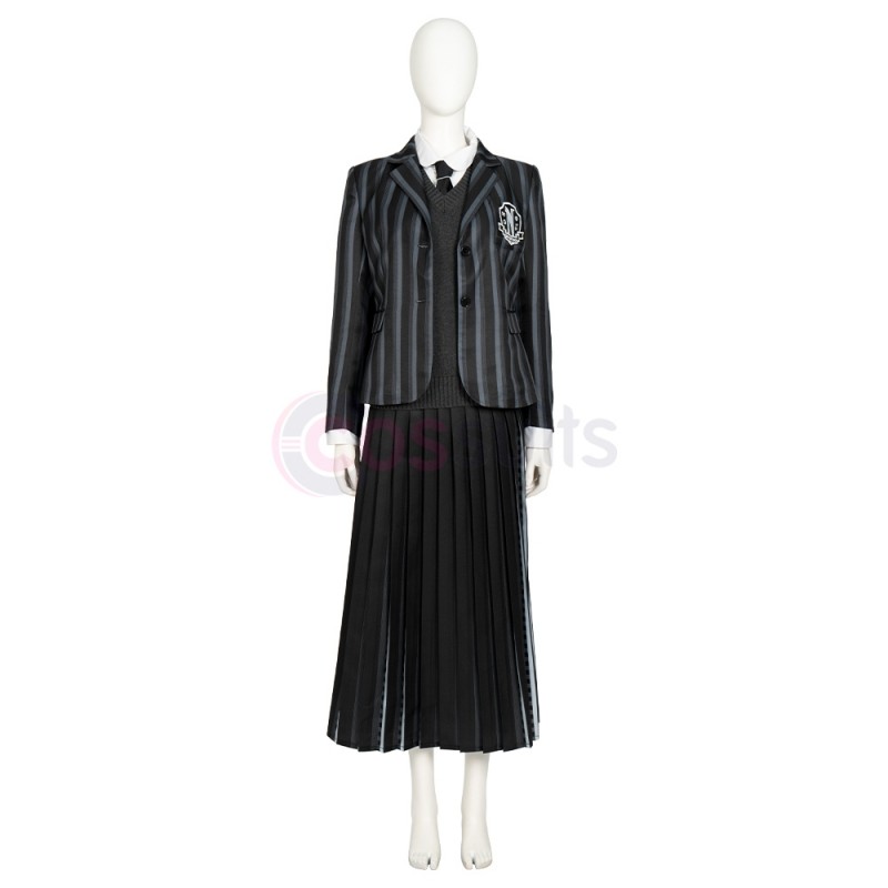 The Addams Family Cosplay Costumes Wednesday Addams Halloween Outfit ...