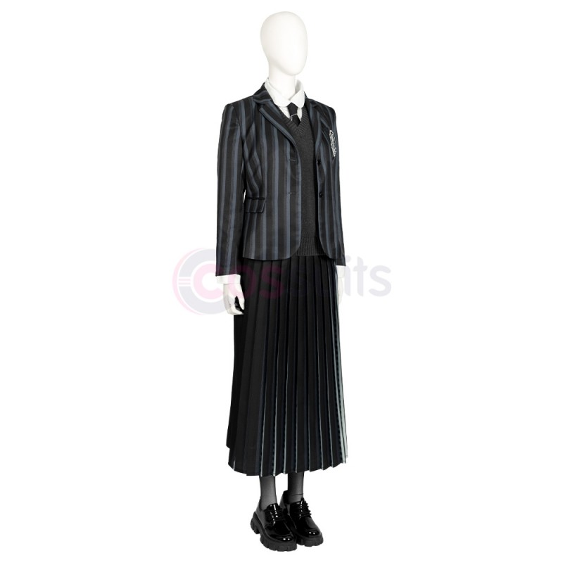 The Addams Family Cosplay Costumes Wednesday Addams Halloween Outfit ...