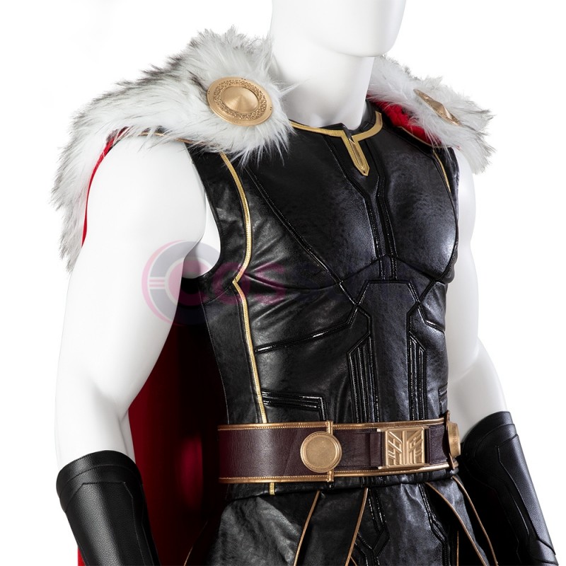 Thor 4 Love and Thunder Cosplay Costume Thor Fur Collar Version Suit ...