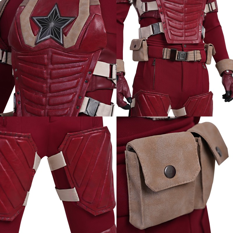 Thunderbolts Red Guardian Premium Leather Cosplay Costume - CosSuits