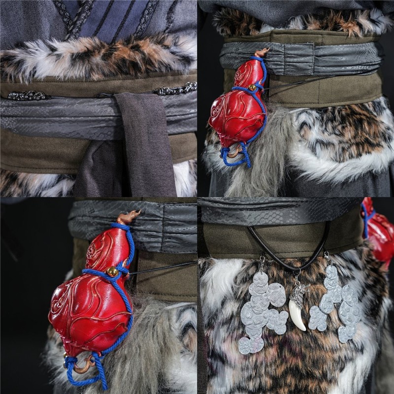 Black Myth: Wukong Cosplay Costumes Wukong Tiger Skin Suit - CosSuits