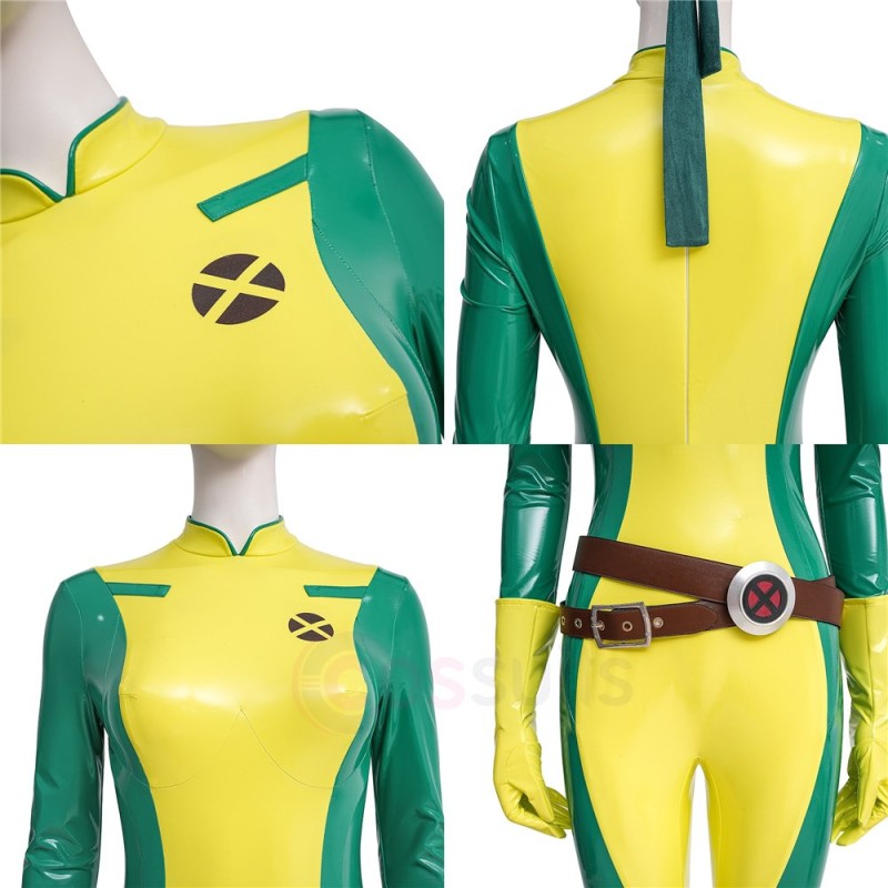 Rogue Cosplay Costume X-Men Printed Suit Halloween Gift - CosSuits