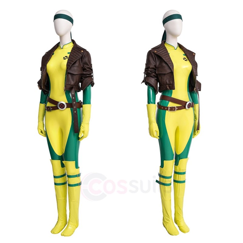 Rogue Cosplay Costume X-Men Printed Suit Halloween Gift - CosSuits